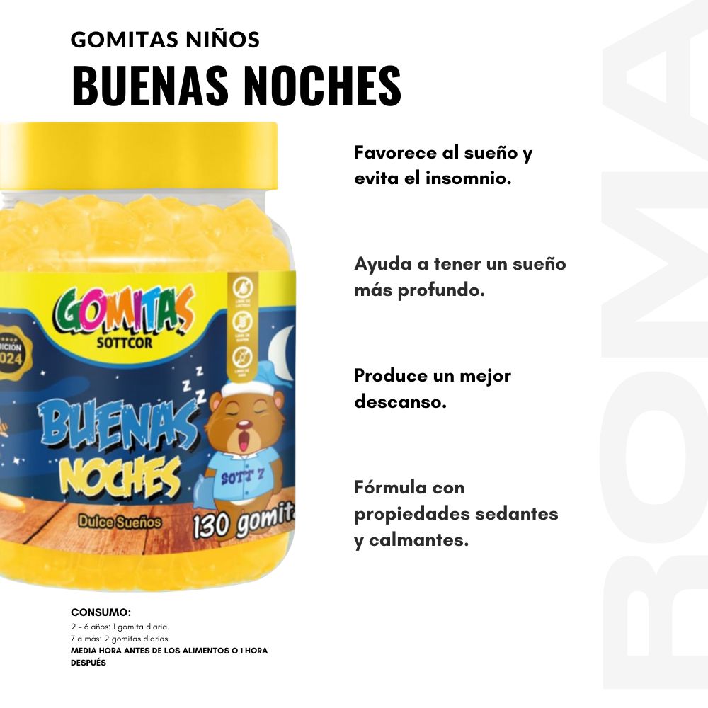 PACK 2 GOMITAS BUENAS NOCHES NIÑOS 130UND + PITAHAYA ADULTOS 130UND ...