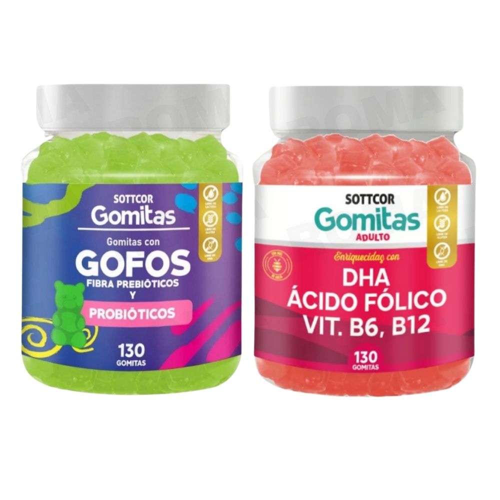 PACK 2 GOMITAS GOFOS PARA NIÑOS + DHA ACIDO FOLICO 260 UND| Promart ...