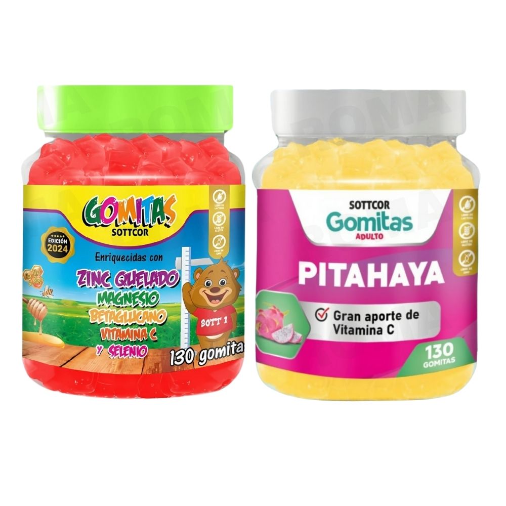 PACK 2 GOMITAS ZINC QUELADO NIÑOS + PITAHAYA ADULTOS 130 UND| Promart ...