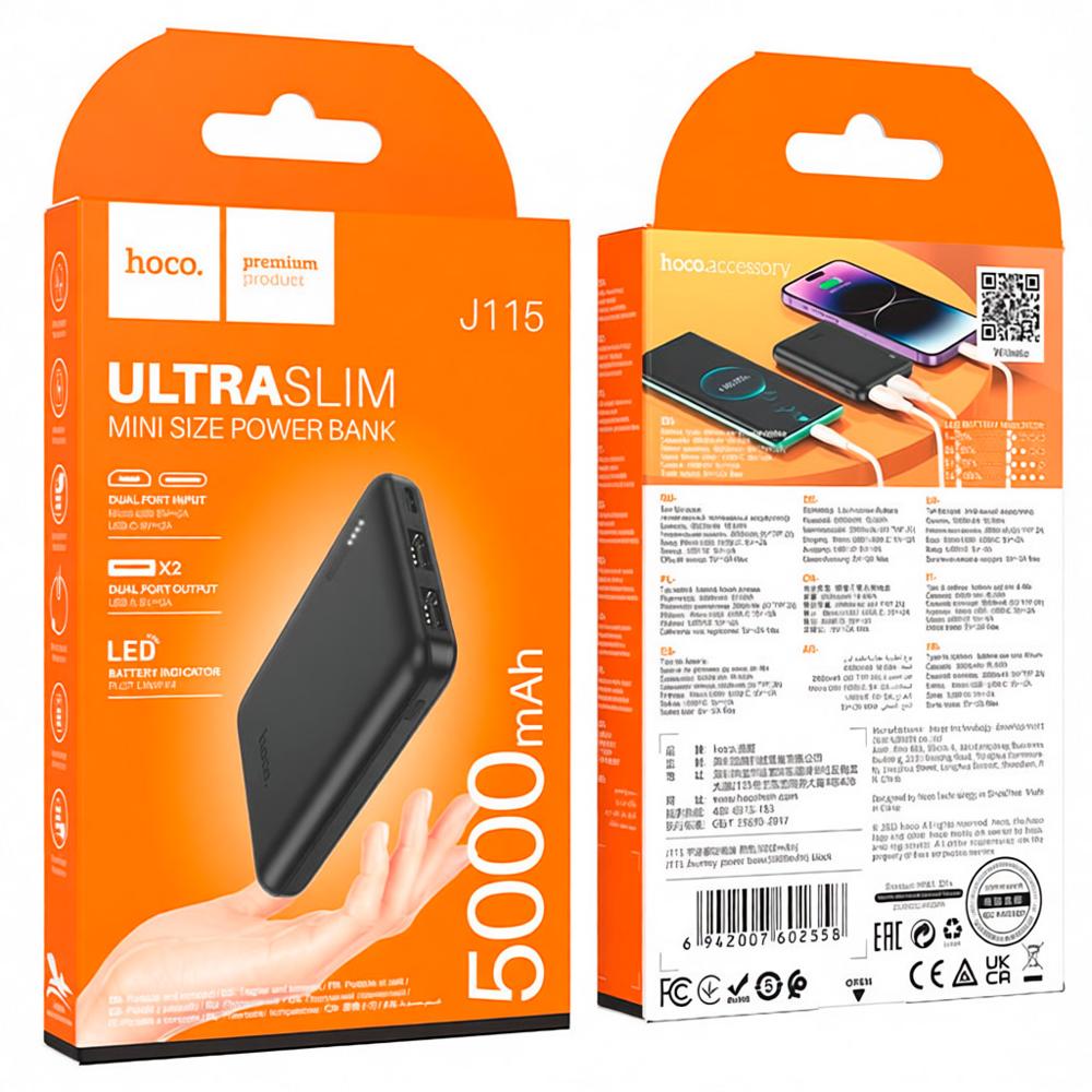 Hoco J115 Mini Power Bank Portátil 5000mah Micro Usb Usb C | Promart ...
