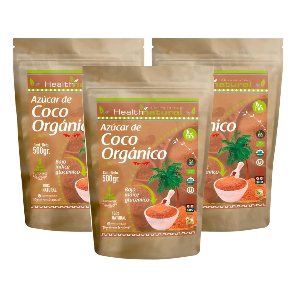 PACK 3 AZÚCAR DE COCO 500G HEALTHNATURAL | Promart.pe - Promart