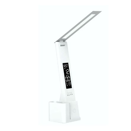 Lámpara LED Plegable con Reloj y Portalapiceros Blanco | Promart.pe ...
