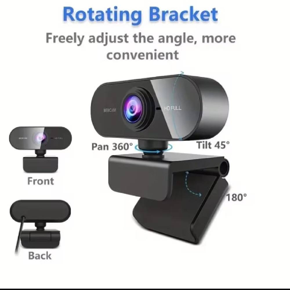 Cámara Webcam Con Micrófono Para Laptop PC FHD USB 1080 - Promart