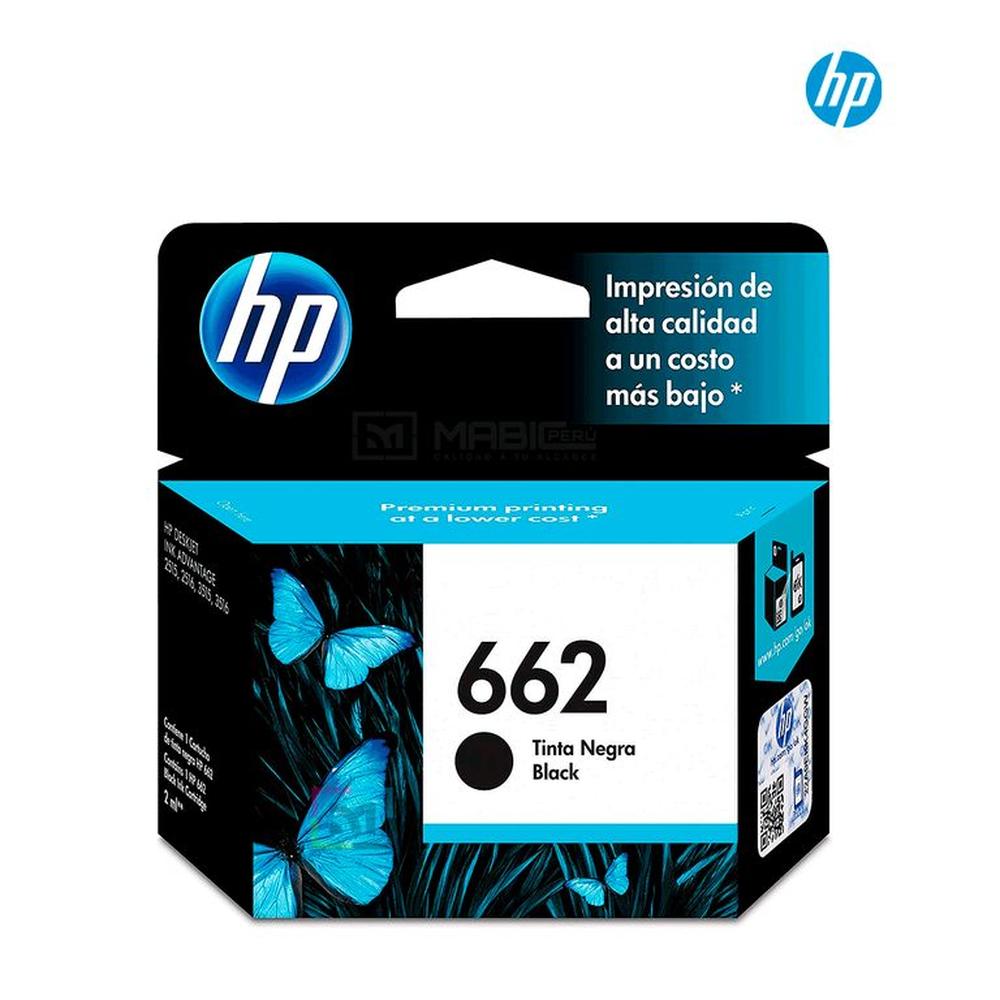 Cartucho de Tinta HP 662 Negro CZ103AL Original | Promart.pe - Promart