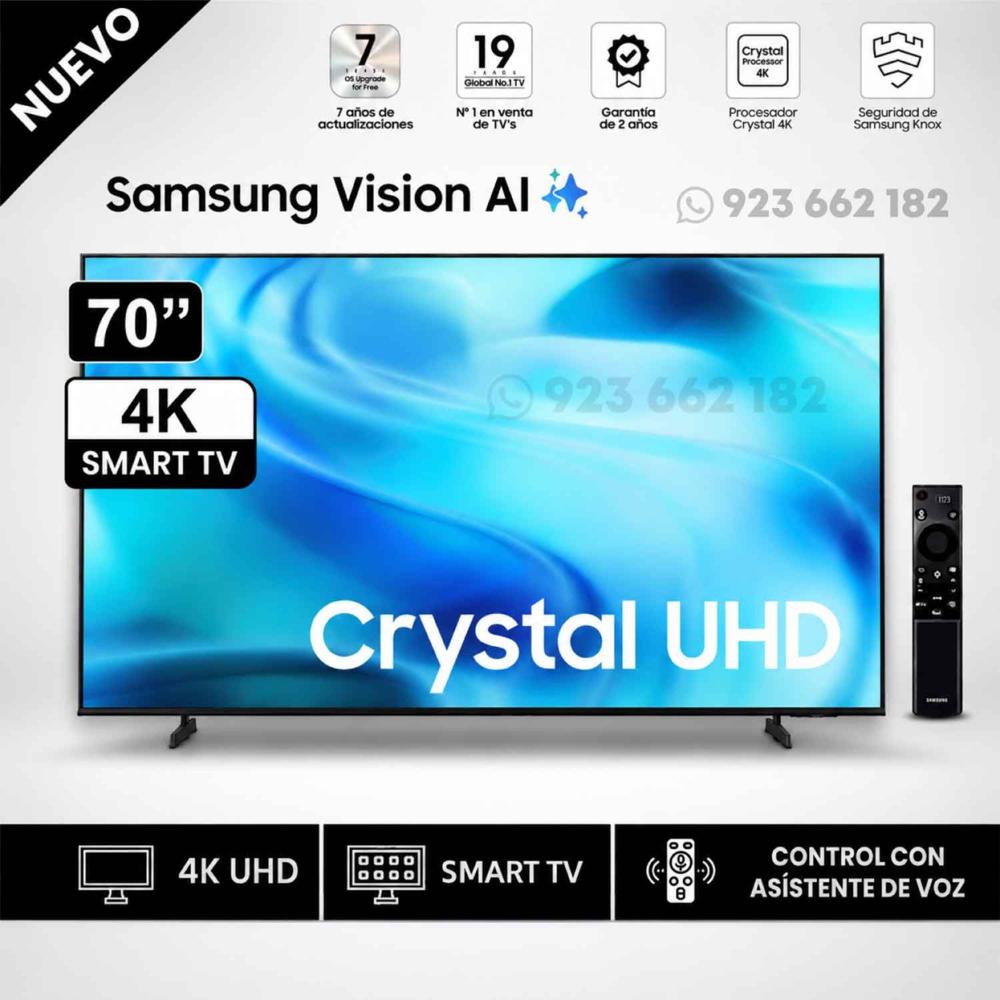 Televisor Samsung Smart TV 70 Crystal UHD 4K UN70U8000HGXPE - Nuevo ...