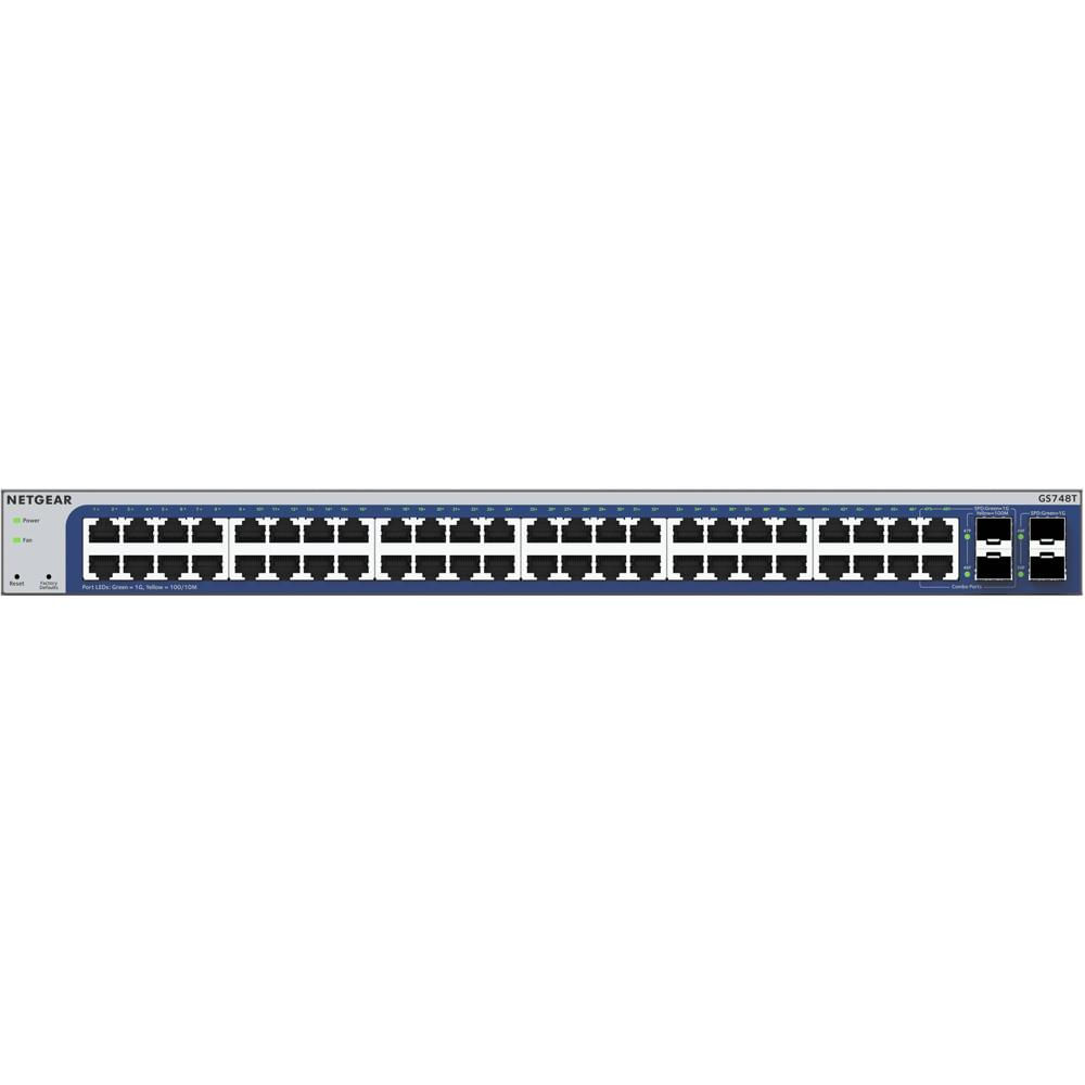 NETGEAR Switch de Red Gestionado GS748T 48 Puertos Gigabit, 100 Gb/s ...
