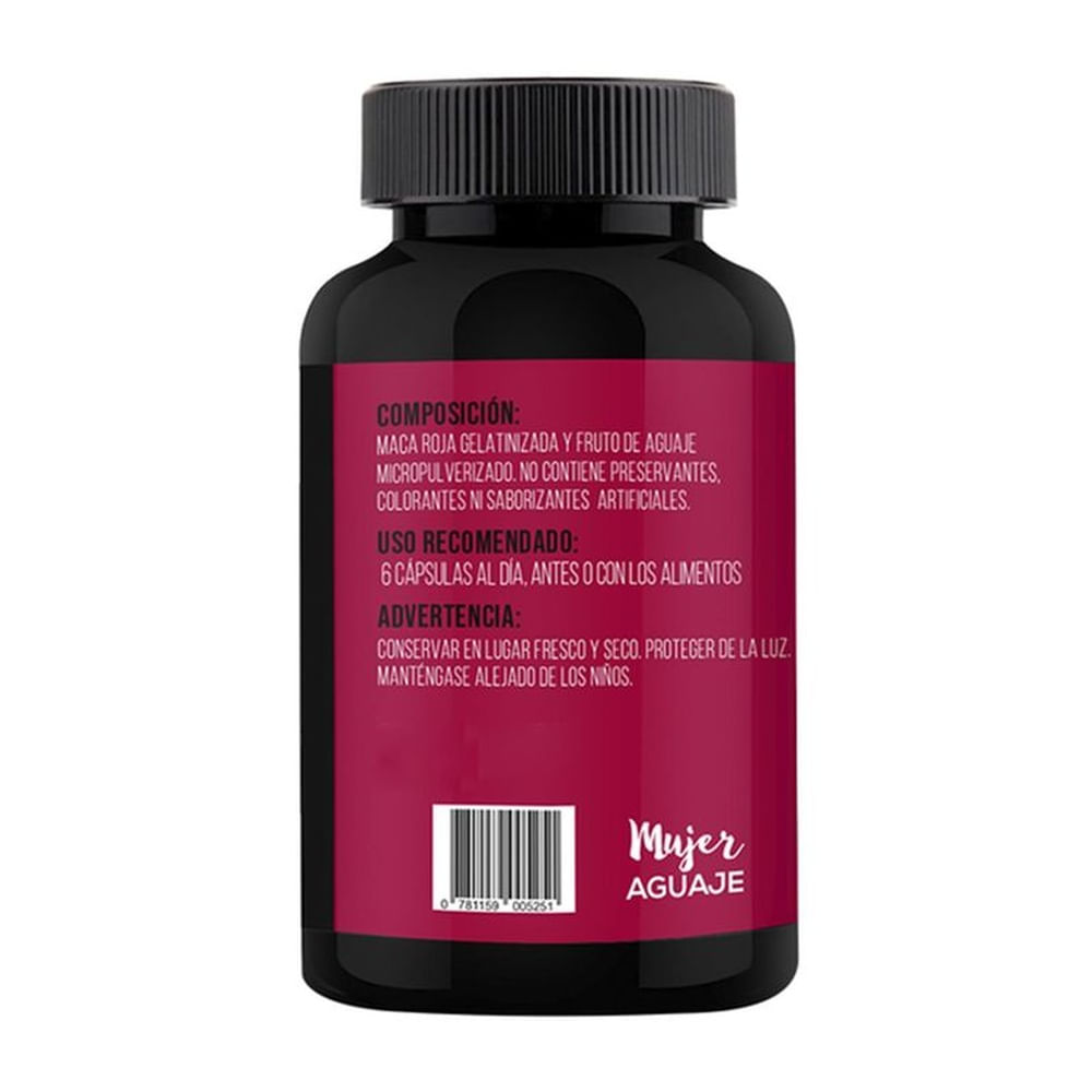 Maca Roja & Aguaje 100 Cápsulas + Cúrcuma 100 Cápsulas Mujer Aguaje ...