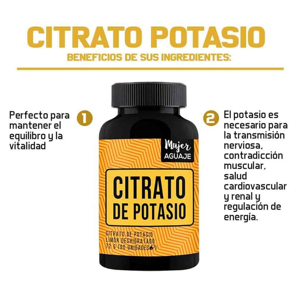 Citrato de Potasio 90 Cápsulas Mujer Aguaje - Pack x 3 - Promart