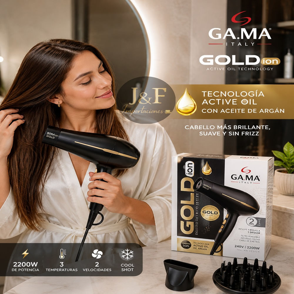 Secador de Cabello Bora Gold con Rejilla | Promart.pe - Promart