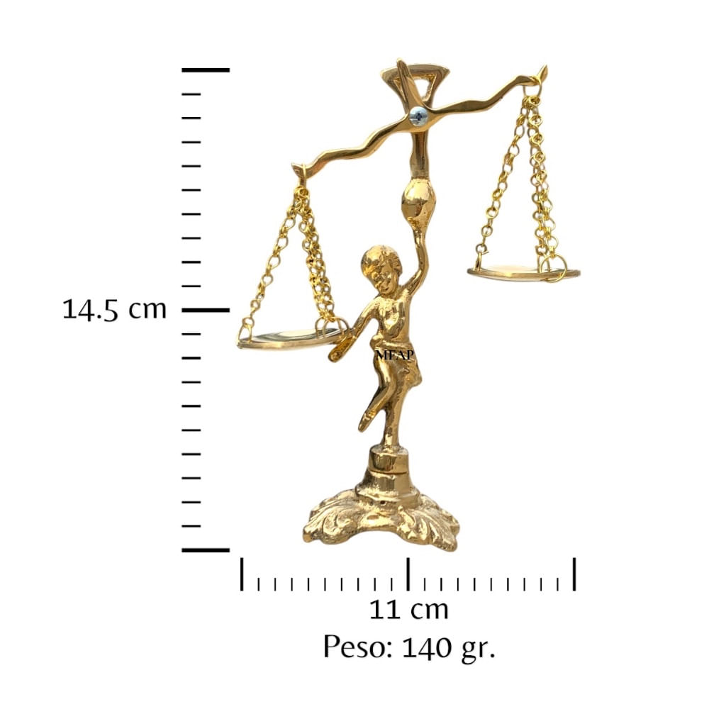 Balanza de Justicia en Bronce 14.5 cm - Símbolo | Promart.pe - Promart