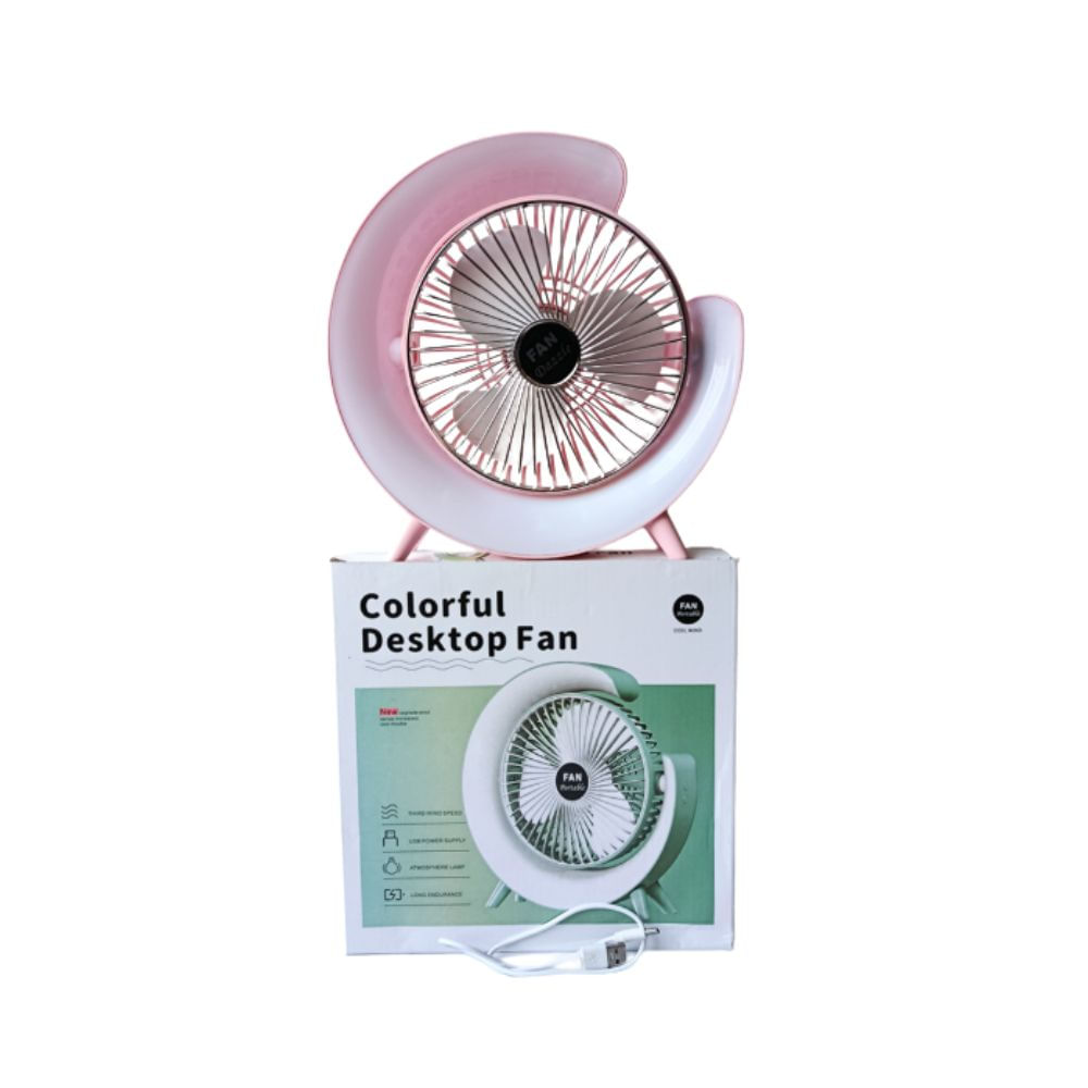 Ventilador de Mesa Rgb Rosado - Promart