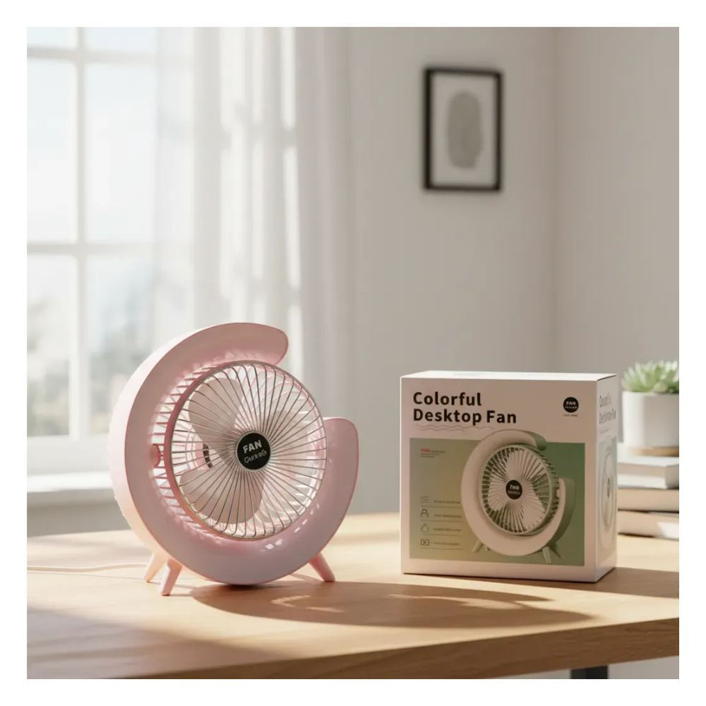 Ventilador de Mesa Rgb Rosado - Promart