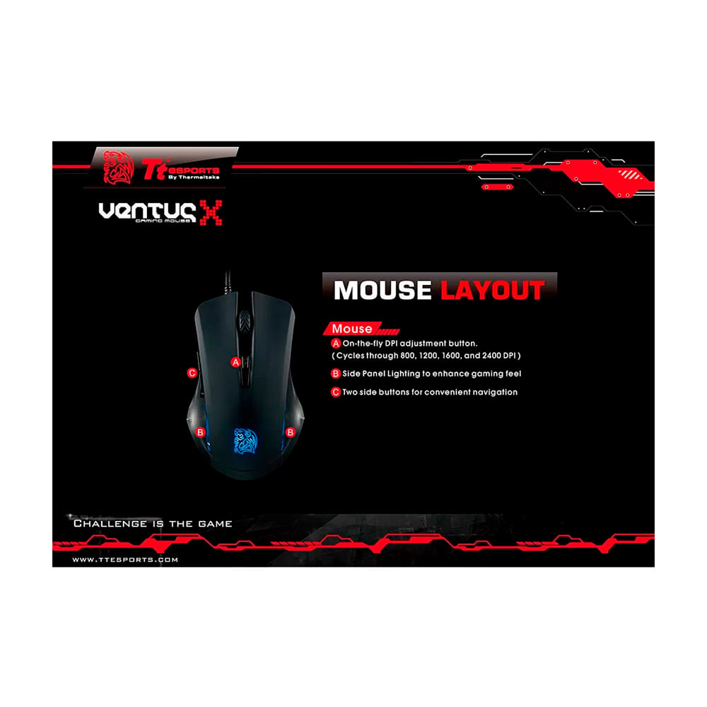 COMBO Teclado + Mouse Thermaltake Commander USB 2400DPI KB-CMC ...