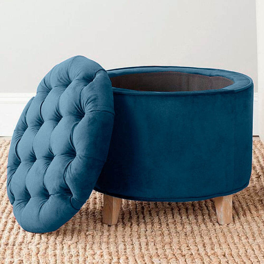 Puff Home Premium Vicky Azul | Promart.pe - Promart