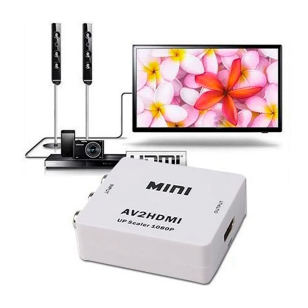Convertidor Adaptador AV RCA a HDMI 1080p Full | Promart.pe - Promart