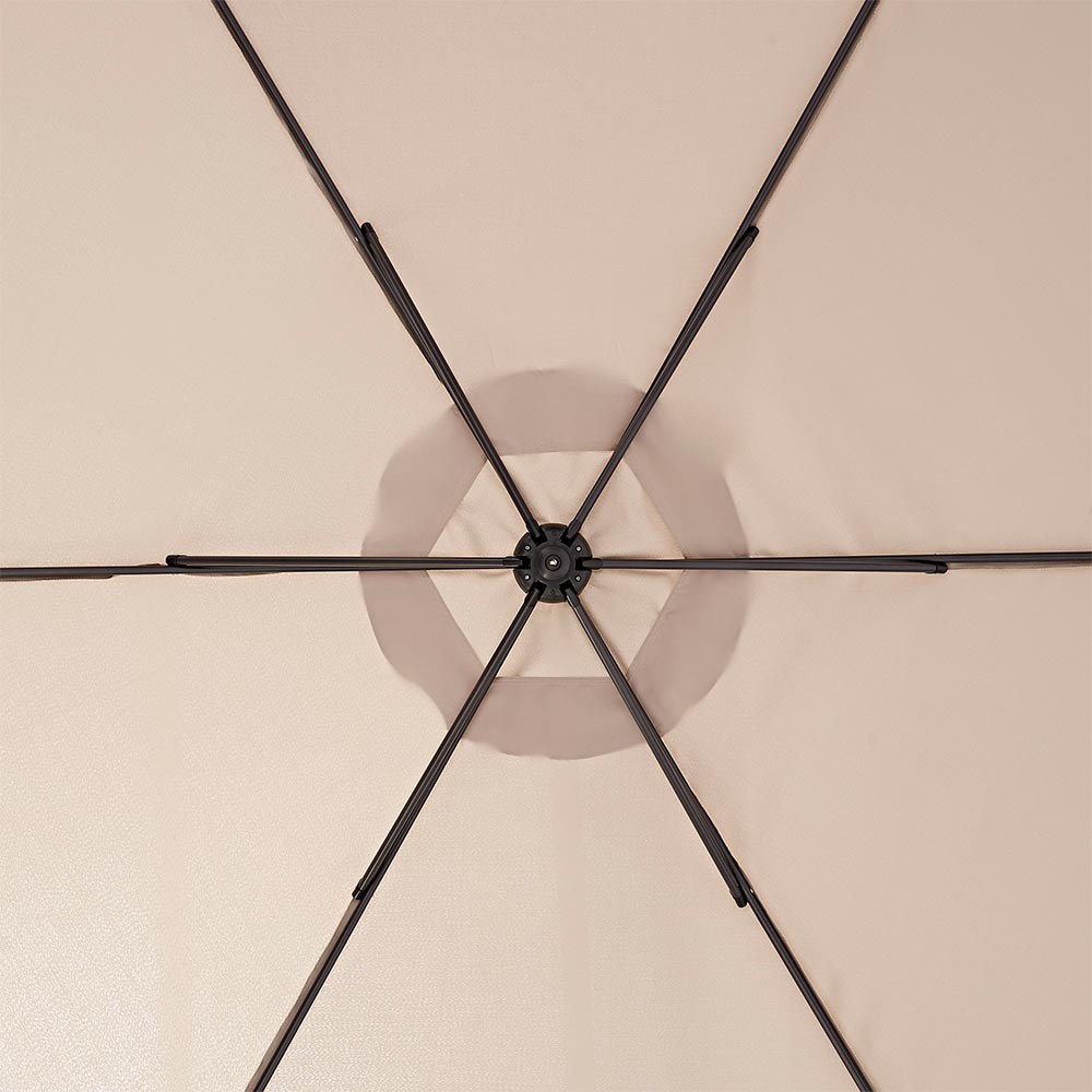 Sombrilla terraza lateral hexagonal 290cm Taupe - Promart