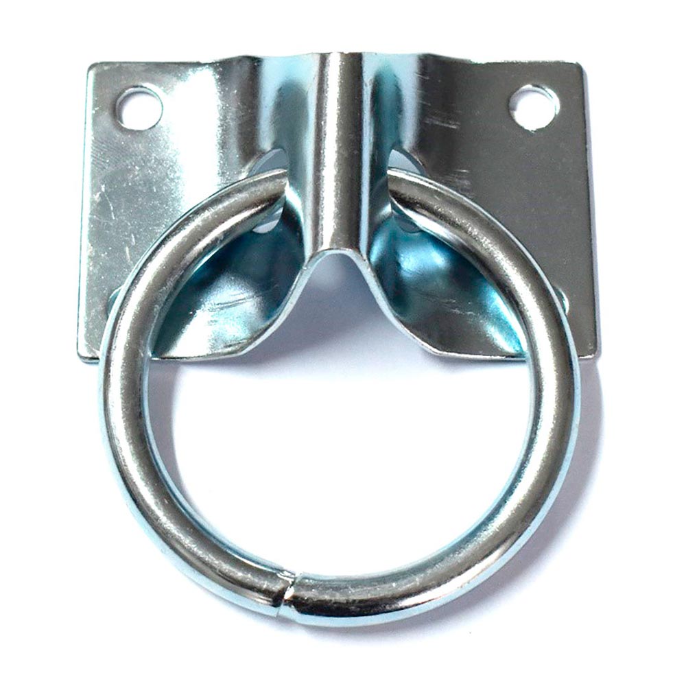 Argolla placa acero plateado 64mm Halcon - Promart