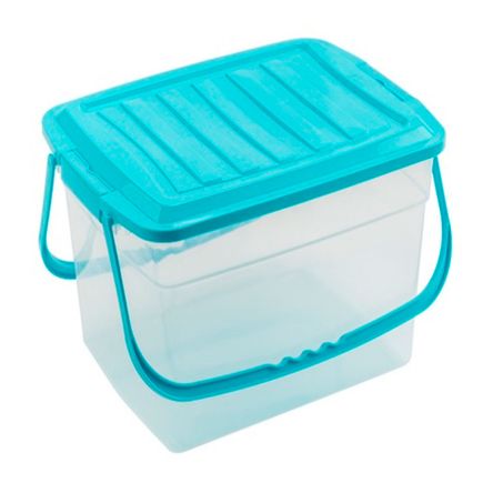 Caja rectangular con broche y asa #45 Reyplast - Promart