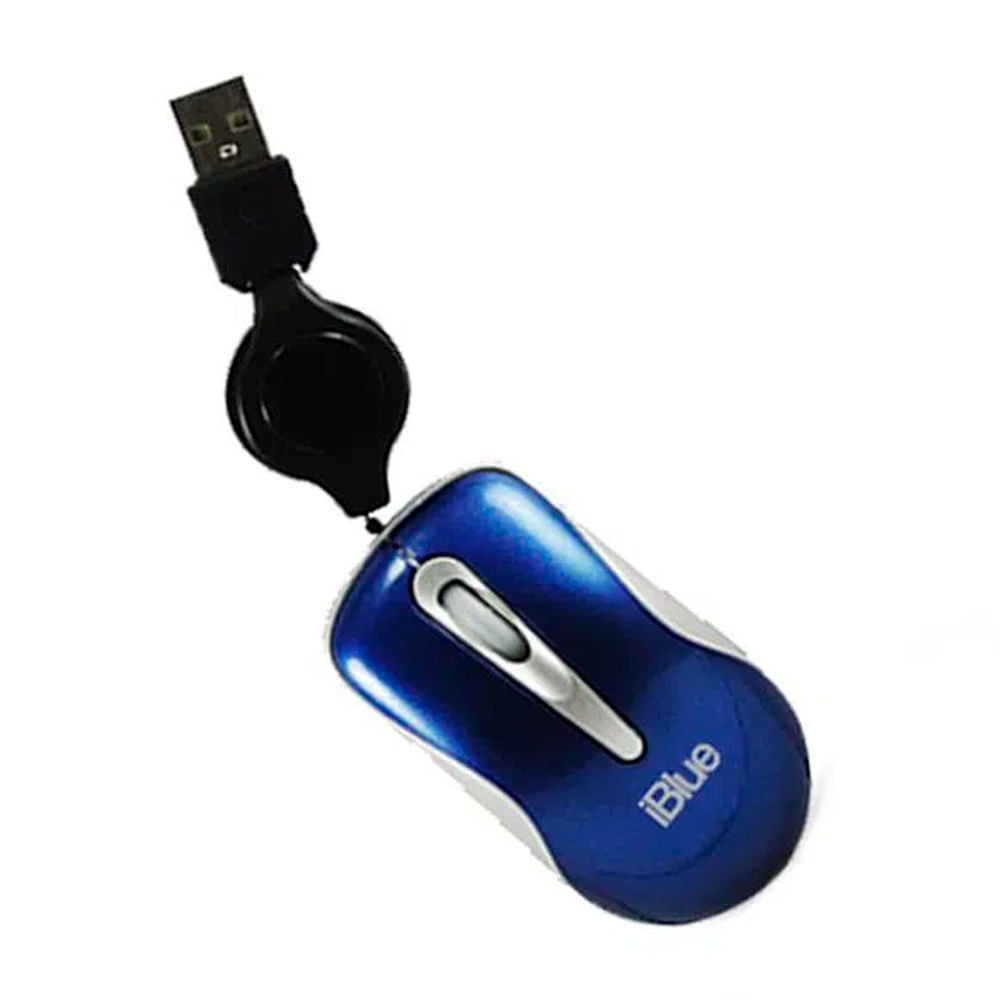 Mini Mouse Optical Iblue Micro Traveler Retráctil XMK-977 Azul - Promart