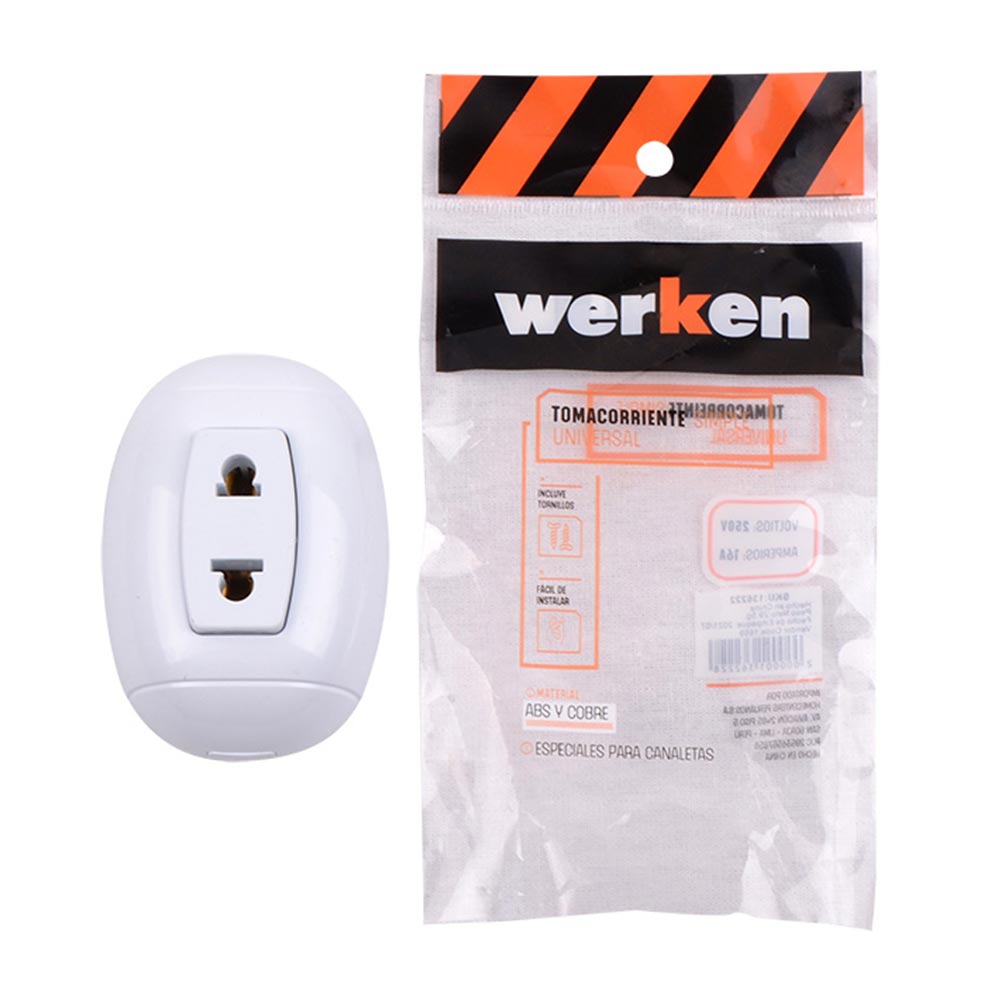 Tomacorriente simple Universal Werken - Promart
