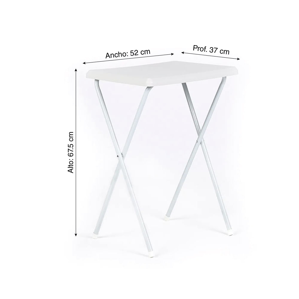 Mesa mini multiuso 52x37 Blanco - Promart