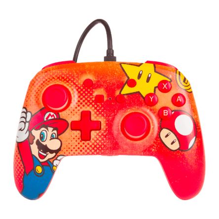 Mando Nintendo Switch Pro PowerA con Cable Mario Vintage - Promart