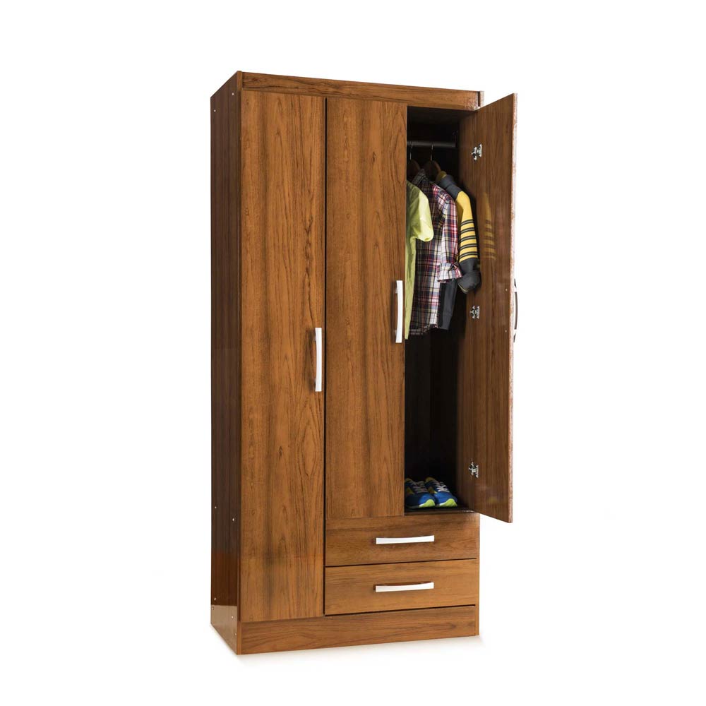 Ropero Bento 3 puertas y 2 cajones Marrón - Promart