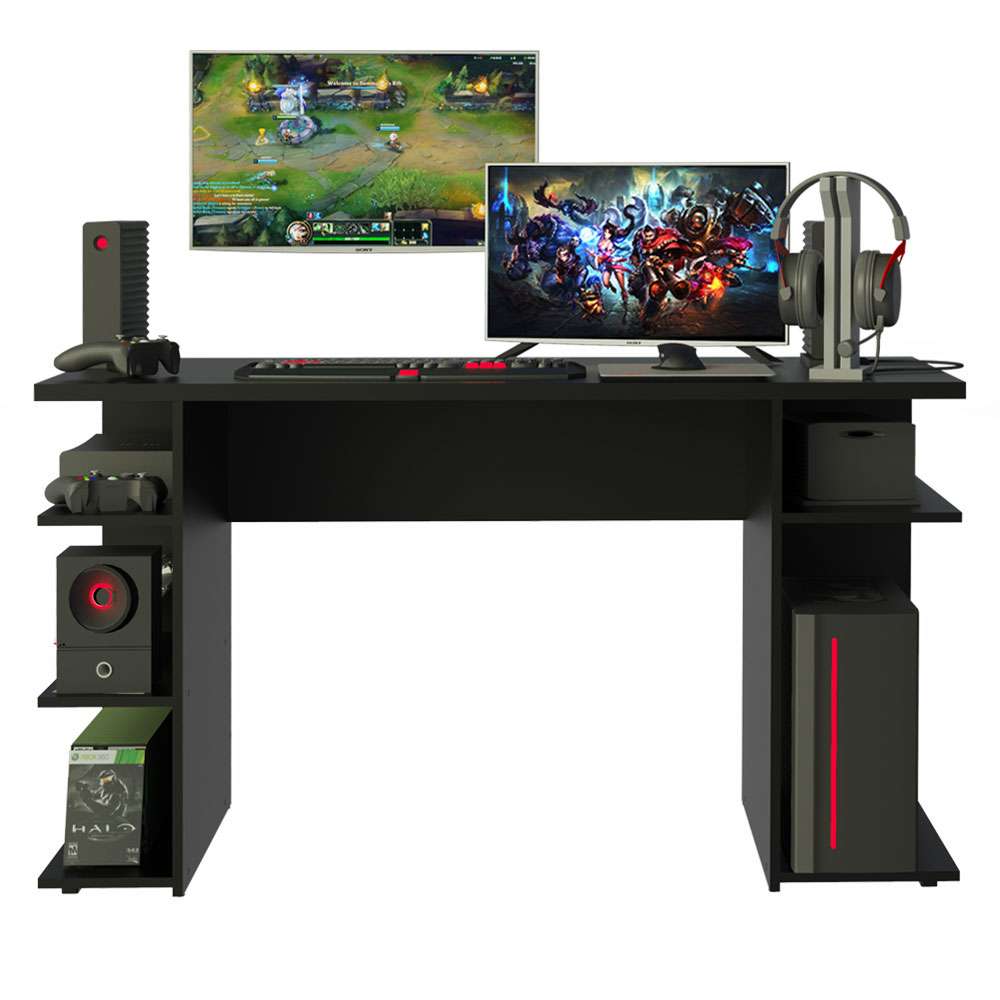 Escritorio Gamer Janeiro Negro 130cm - Promart