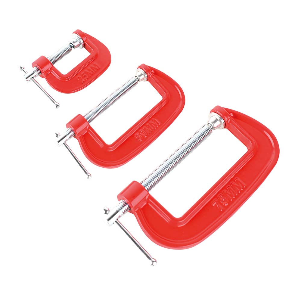 Set prensa en C 25mm, 50mm, 75mm x 3 unidades - Promart