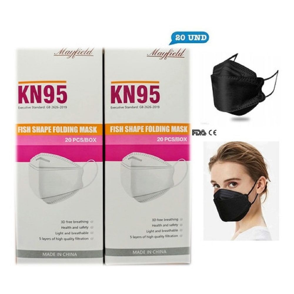 Mascarilla Kn95 Fish Shape Negra Mayfield x 20 | Promart.pe - Promart