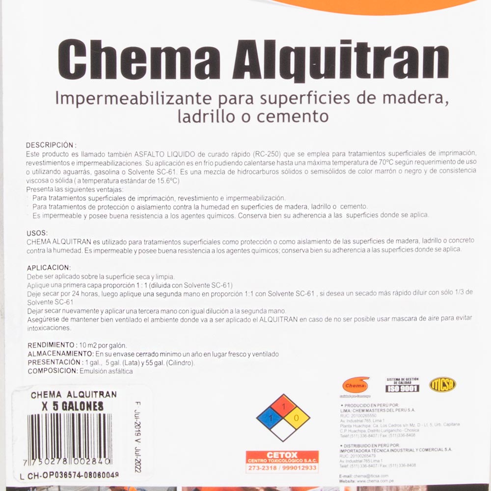 Alquitrán 5 galones Chema - Promart
