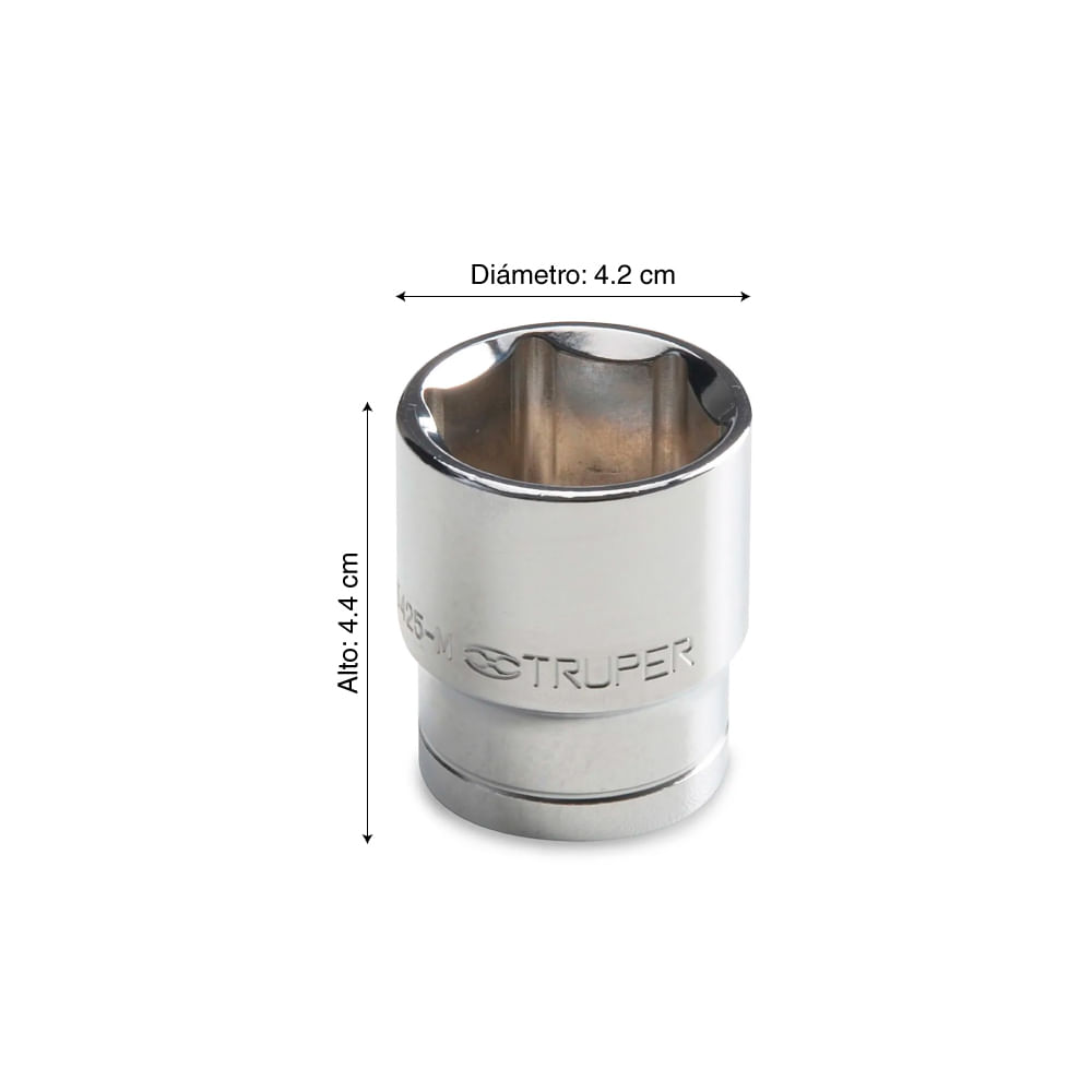 Dado hexagonal 1 1/4" - Encastre 1/2" - Promart