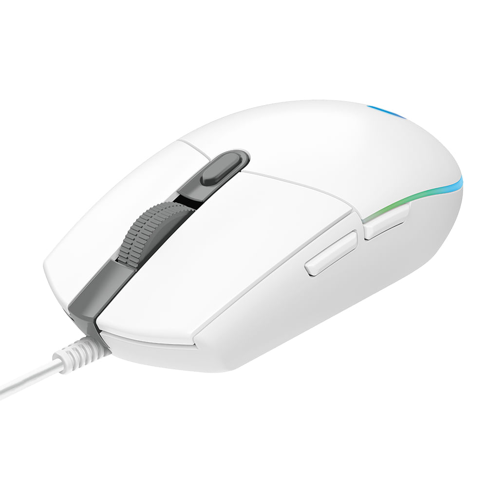 Mouse Logitech G203 Lightsync 8000 DPI, RBG, White - Promart