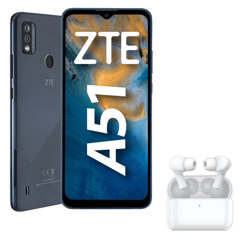 Celular ZTE Blade A51 2GB 64GB - Gris + Audífonos Honor X1 - Promart