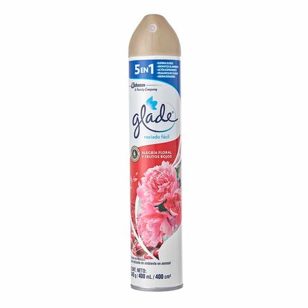 Ambientador en Aerosol GLADE Alegría Floral y Frutos Rojos Frasco 400ml - Promart