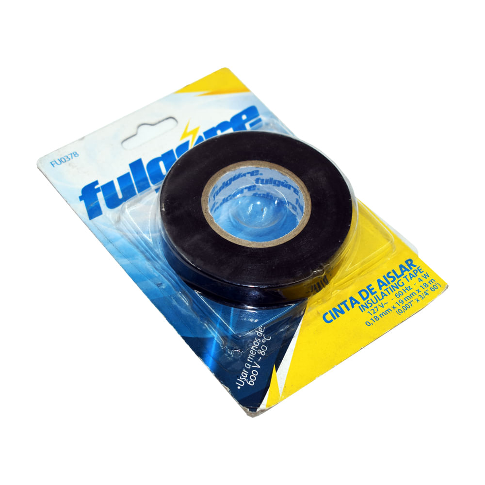 Cinta Aislante Negro 19MM X 18M FU0378 Fulgore - Promart