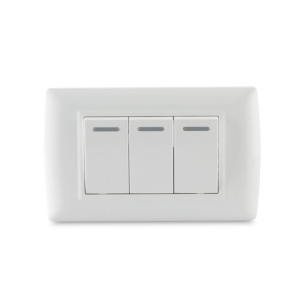 Interruptor Triple Blanco Basic - Promart
