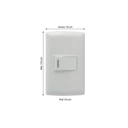 Conmutador Simple Blanco Basic - Promart
