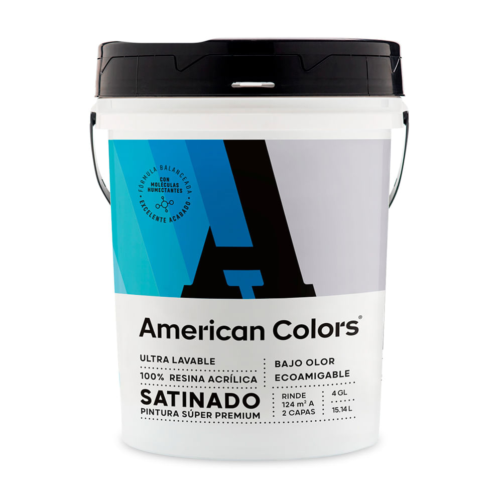 Pintura American Colors Satinado blanco 4gl - Promart