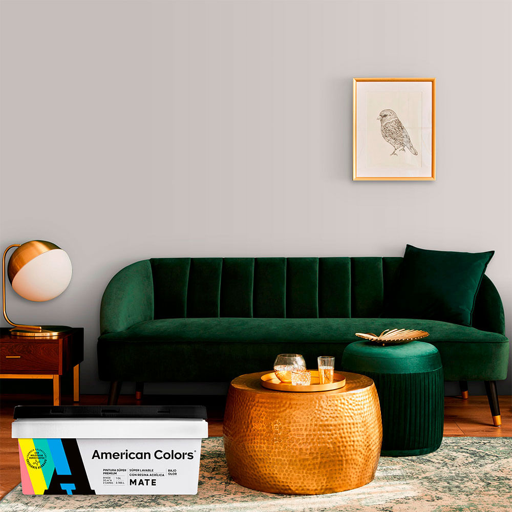 Pintura American Colors Mate Gris Clásico 1gl - Promart