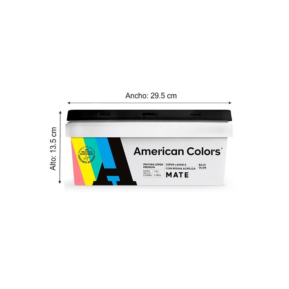 Pintura American Colors Mate Gris Clásico 1gl - Promart