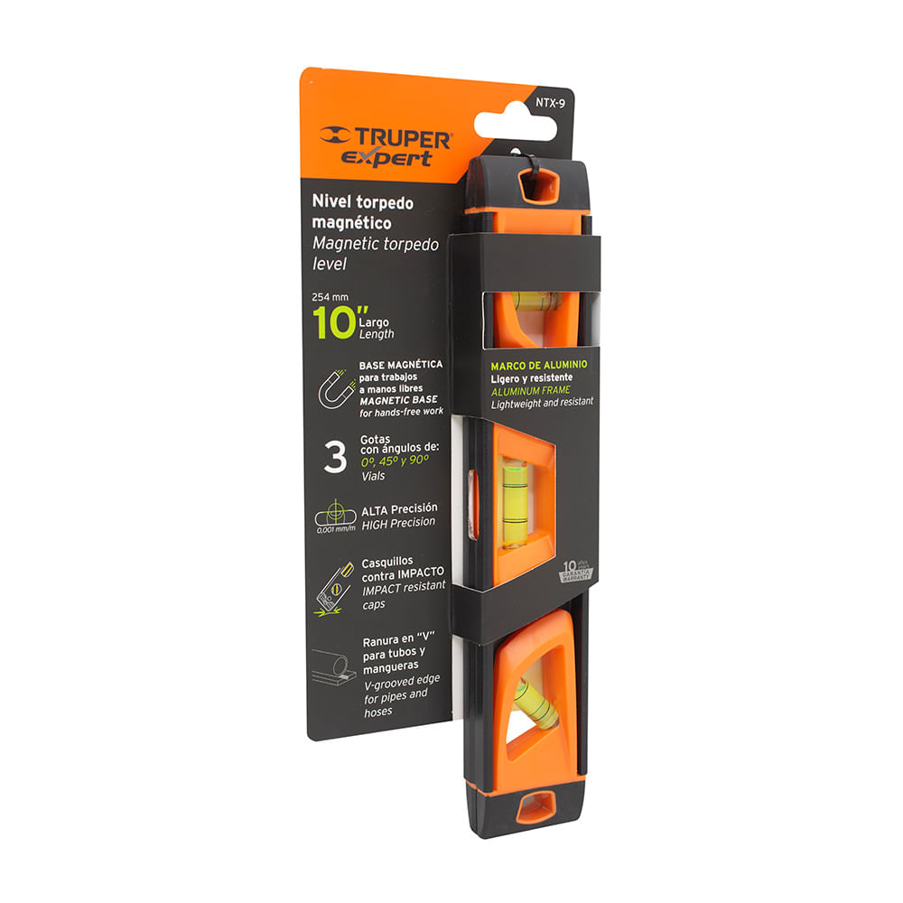 Nivel torpedo magnético 9" - Promart