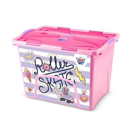 Baúl decorado niña Móvil Lock #100 78.4L - Promart