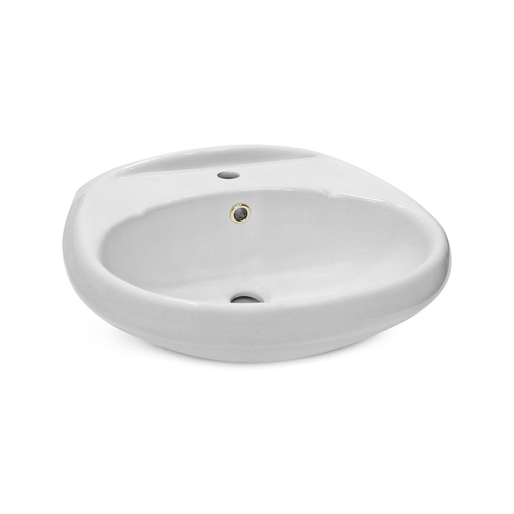 Lavatorio Ovalado Italgrif Nuevo Cancún Blanco de Loza Vitrificada ...