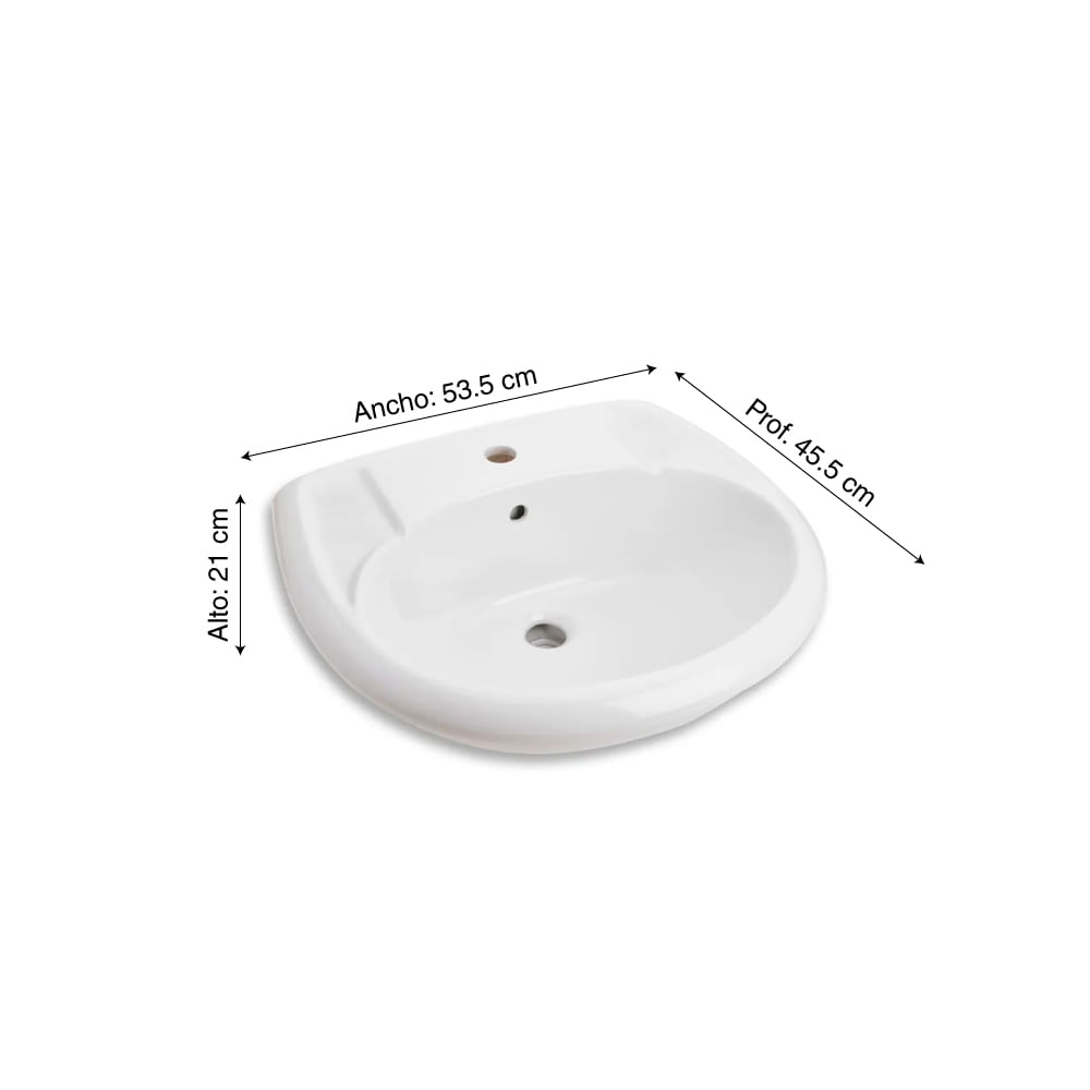 Lavatorio Manantial Blanco - Promart