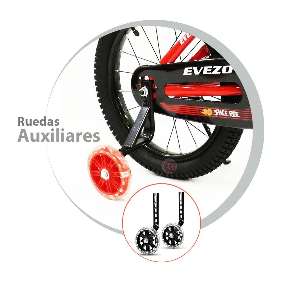 Bicicleta Infantil EVEZO 902-16 Red - Promart