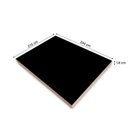 Tablero de melamina Negro 18mm 2.15x2.44 metros Vesto - Promart