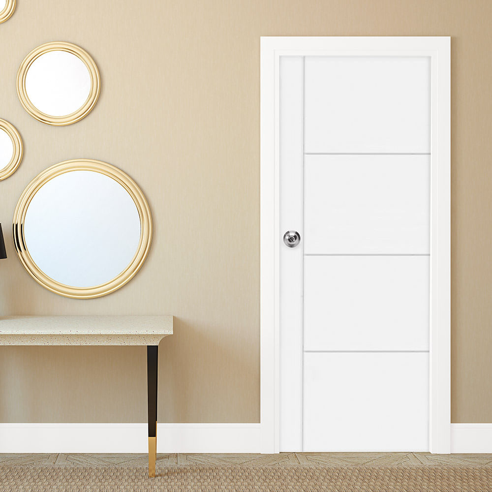 Puerta HDF blanca Victoria 4x90x207cm - Promart