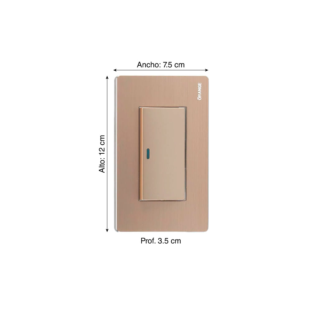 Conmutador Simple Dorado Metallic Orange - Promart
