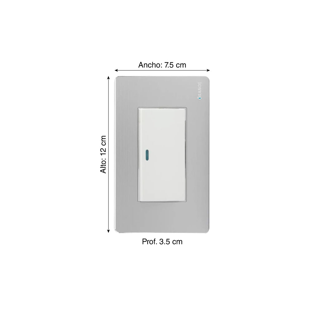 Conmutador Simple Plateado Metallic Orange - Promart